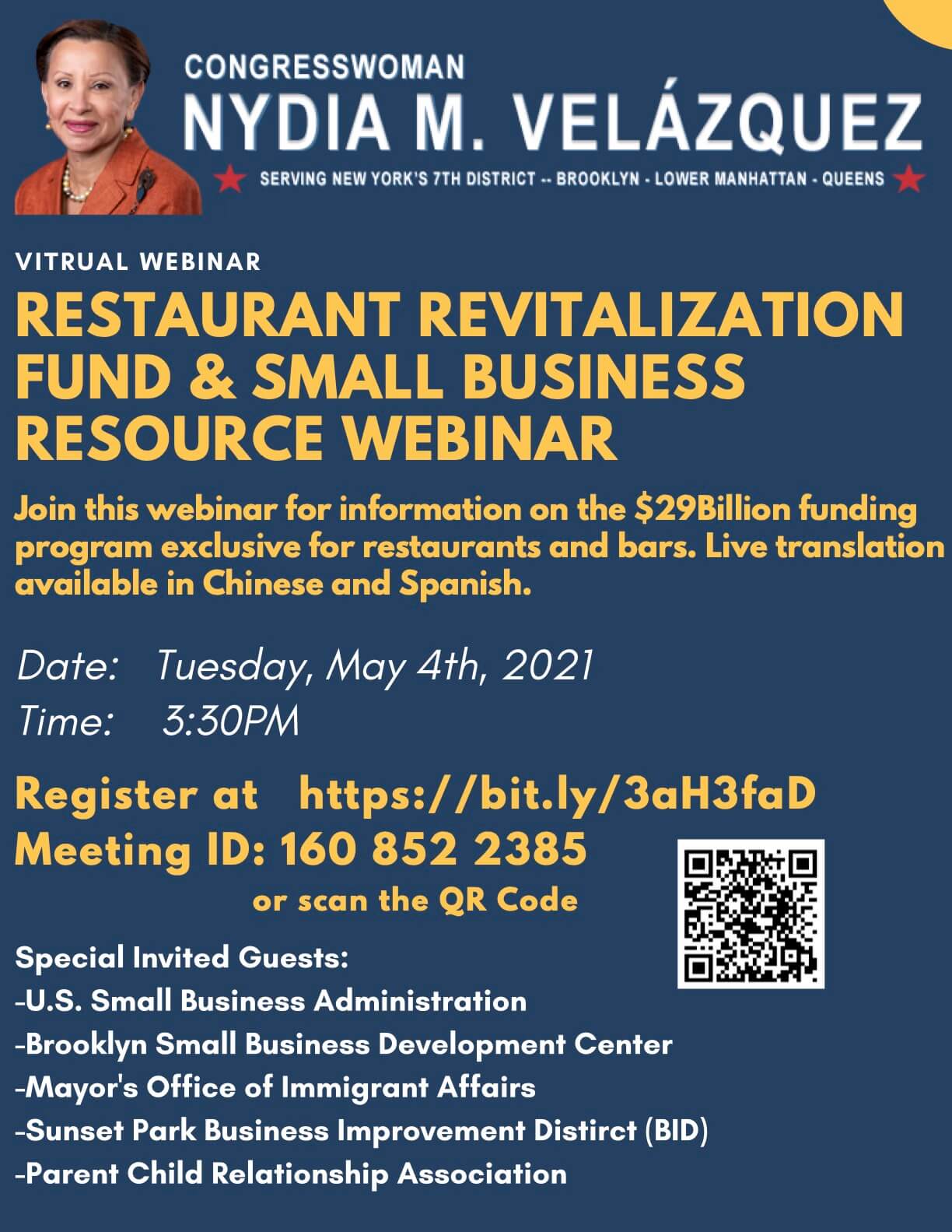 Virtual Webinar: Restaurant Revitalization Fund & Small Business ...